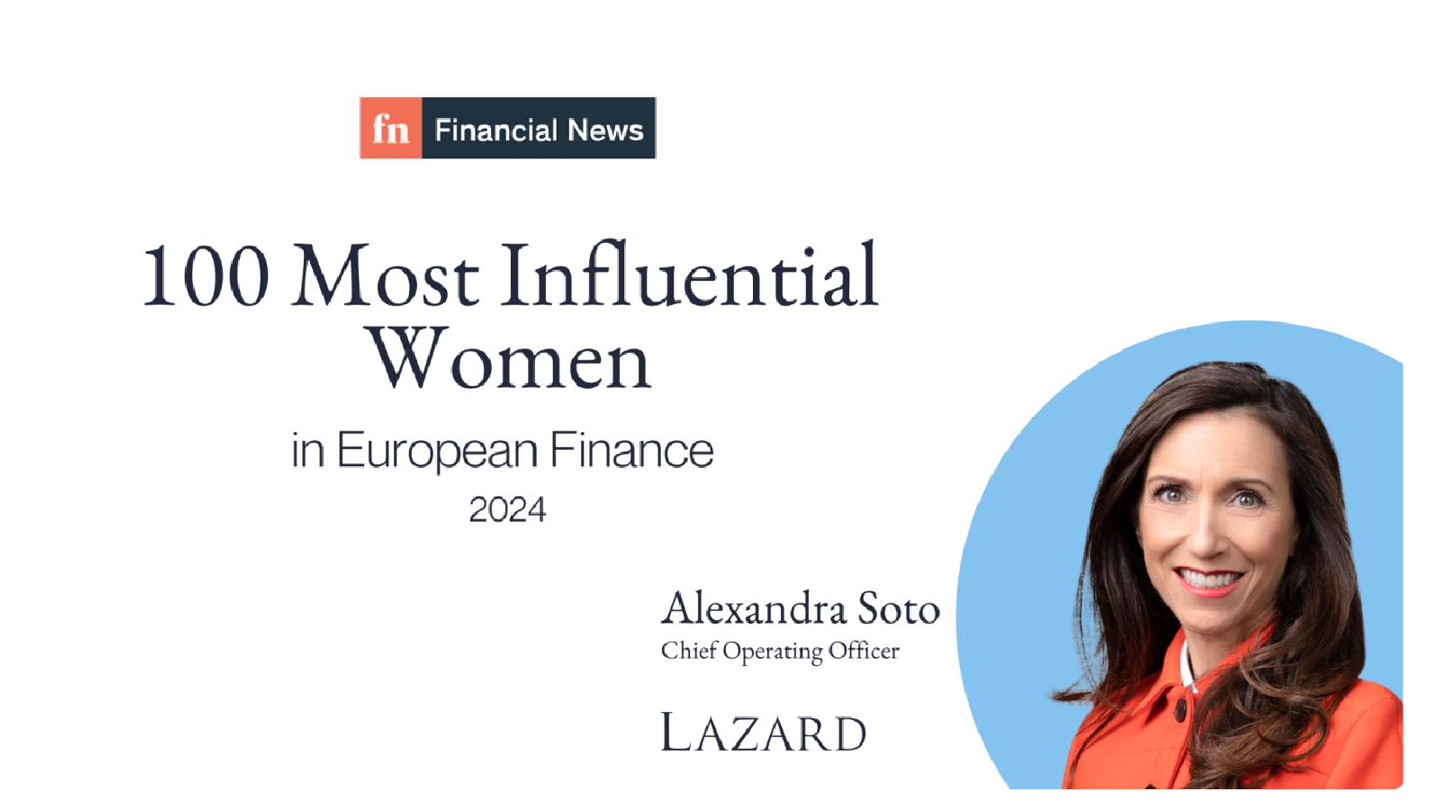 Lazard Chief Operating Officer Alexandra Soto Recognized Among ...